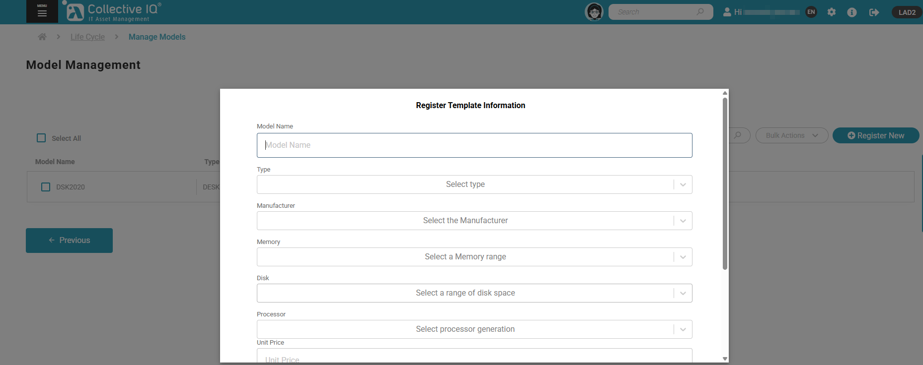 Manage Models - Product Documentation