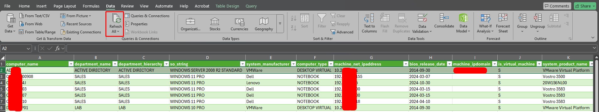 Public API - View Data In Spreadsheet - Product Documentation